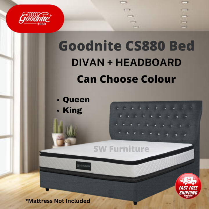 Goodnite CS880 Premium Divan Bed + Headboard | Lazada