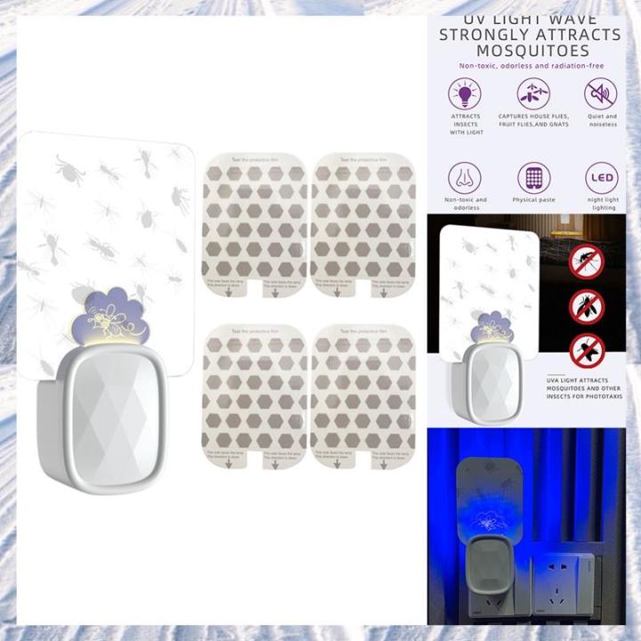 (XFVG) Gnat Trap Indoor Flying Insect Trap Bug Catcher Plug in Night ...