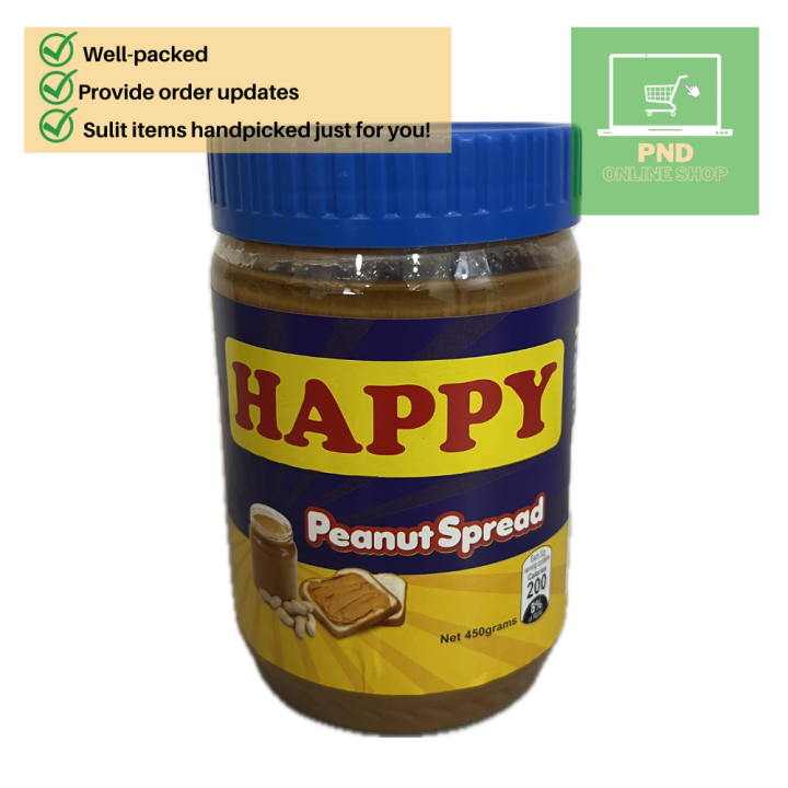 Happy Peanuts Spread Peanut Butter Made from REAL PEANUTS | Lazada PH