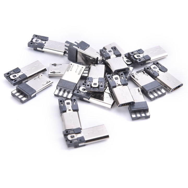 HUALI02 20 pcs 4 Pin Micro USB Jack USB Plug Male Connector Port ...
