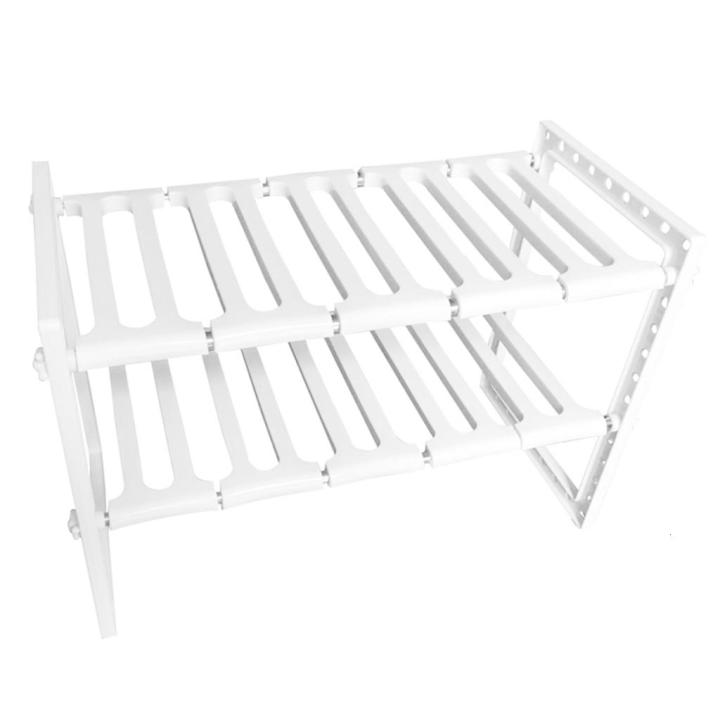 Telescopic Kitchen Sink Rack Adjustable Storage Rack Countertop 2-Layer ...