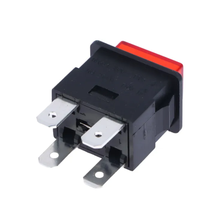 SHgeZm 16A 4 Pins Locked Push Button Electrical Rocker Switch With LED ...
