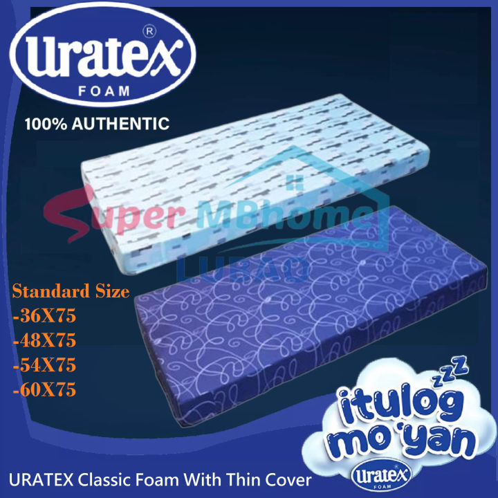 URATEX Classic Foam ,Mattress With Cover (2Inches Thickness) #UR2-36/48 ...