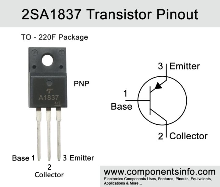 Transistor C4793 2SC4793 A1837 2SA1837 NPN PNP 1A Driver Amplifier OCL ...