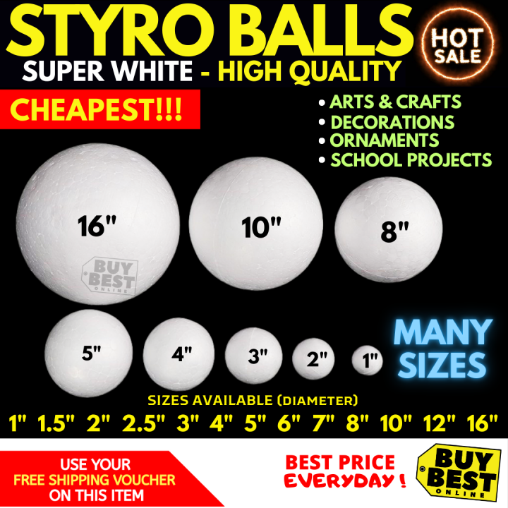 STYRO BALL [PAGE2] [MANY SIZES] | Lazada PH