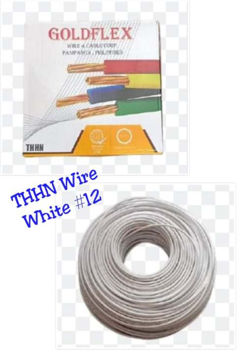 GOLDFLEX THHN Stranded Wire White #12 150meters | Lazada PH
