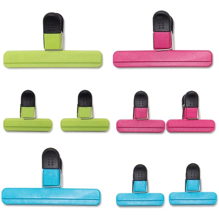 9 Pack Food Bag Clips Kitchen Clips Chip Bag Sealing Clips (3 BIG & 6 ...
