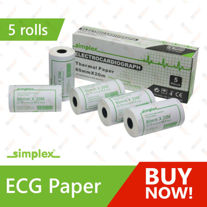 Simplex ECG Paper 80mmx20m (5rolls) | Lazada PH
