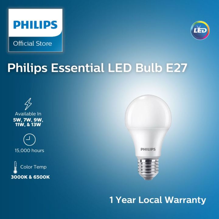 Philips Essential LED Bulb 5W/7W/9W/11W/13W | Lazada PH