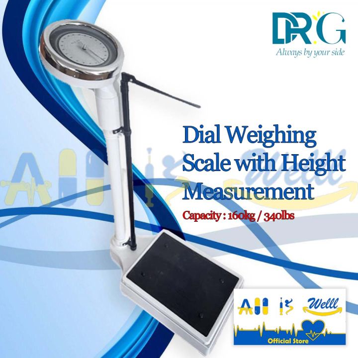 Weighing Scale Dial Type with Telescopic Height Measuring Rod ( 160kg ...