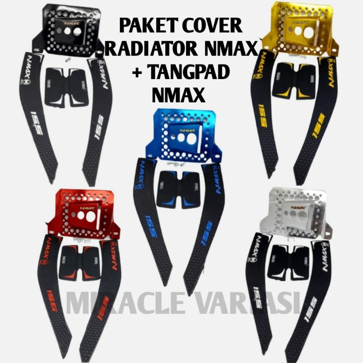 COVER TUTUP RADIATOR NMAX PLUS TANGPAD DECKPAD NMAX SET BIRU MERAH GOLD ...