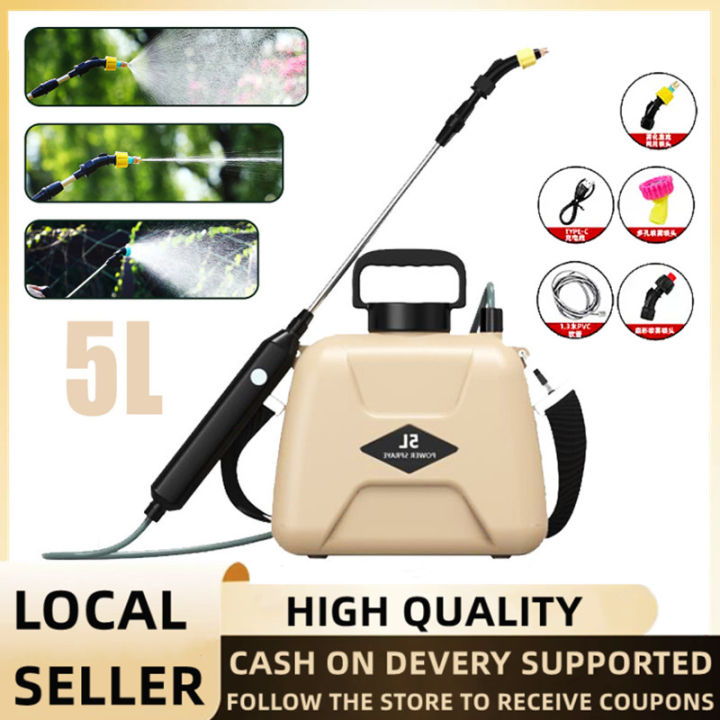 Yoqu Portable Electric Spray Gun 5L Garden Plant Watering Automatic ...