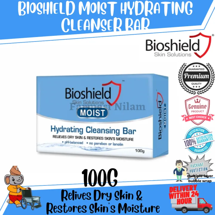 BioShield Skin Solutions Moist Cleansing Bar Soap 100g | relieves dry ...