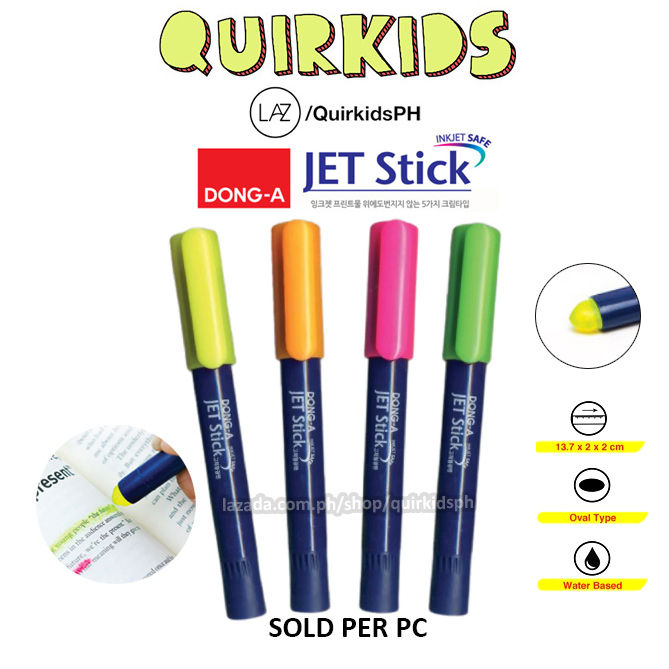 Dong-A Jet Stick Inkjet Bible Safe Gel Marker Highlighter Jetstick ...