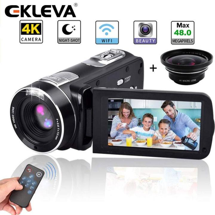 EKLEVAกล้องวิดีโอกล้องวีดีโอ 4K/1080P Ultra HDกล้องดิจิตอลWiFi 48.0MP ...