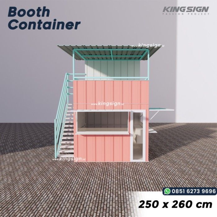 BOOTH CONTAINER 2 LANTAI - 250 x 260 cm - Kontainer Gerobak Grobak ...