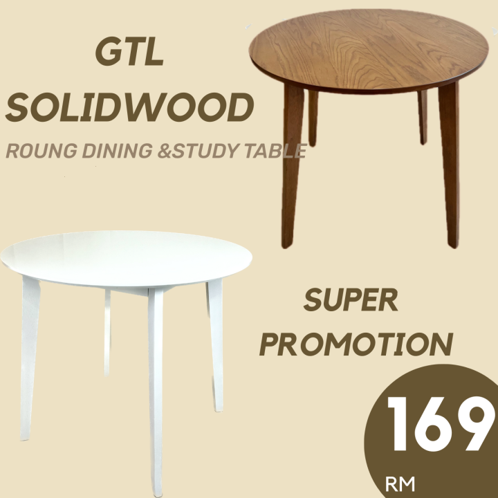 GTL Round Dining table Doublewood/ Meja Makan Bulat[ReadyStock] | Lazada