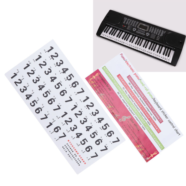 Piano Scale Stickers Highly Soft PVC Material Keyboard Stickers for ...