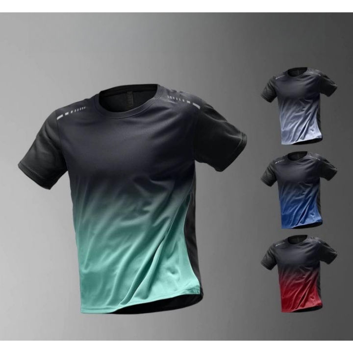 Gradient color short sleeves GK827# Men's Sports DRI-FIT Short sleeve T ...