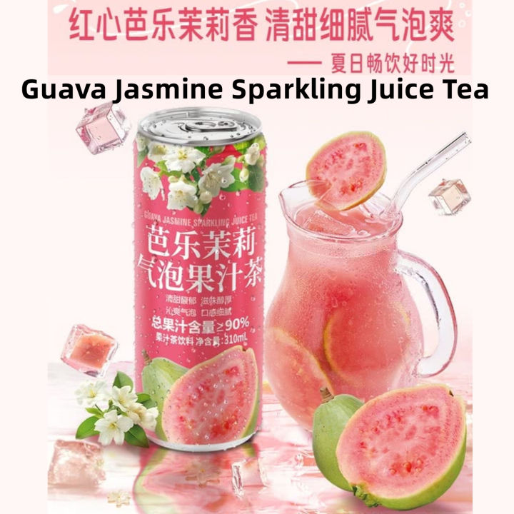 DRINKSBA Guava Jasmine Sparkling Juice Tea 310ml 芭乐茉莉气泡果汁茶 | Lazada PH