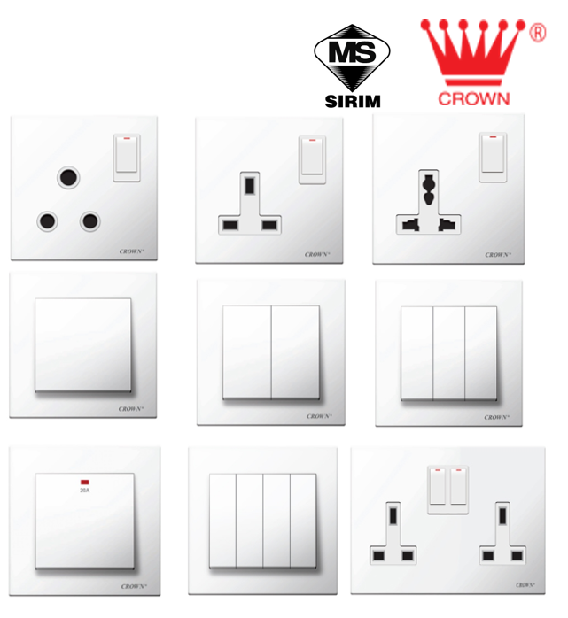 CROWN SWITCH SOCKET OUTLET CE SERIES SIRIM APPROVED / SWITCH SOCKET ...