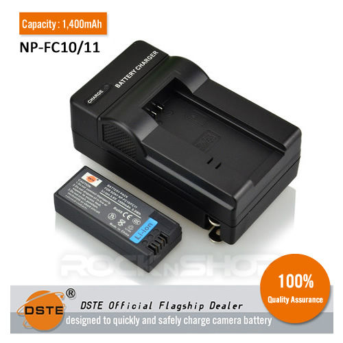 DSTE NP-FC11 NPFC10 Replacement Battery or Charger for Sony Cyber-shot DSC-F77 DSC-FX77 DSC-P2 ...