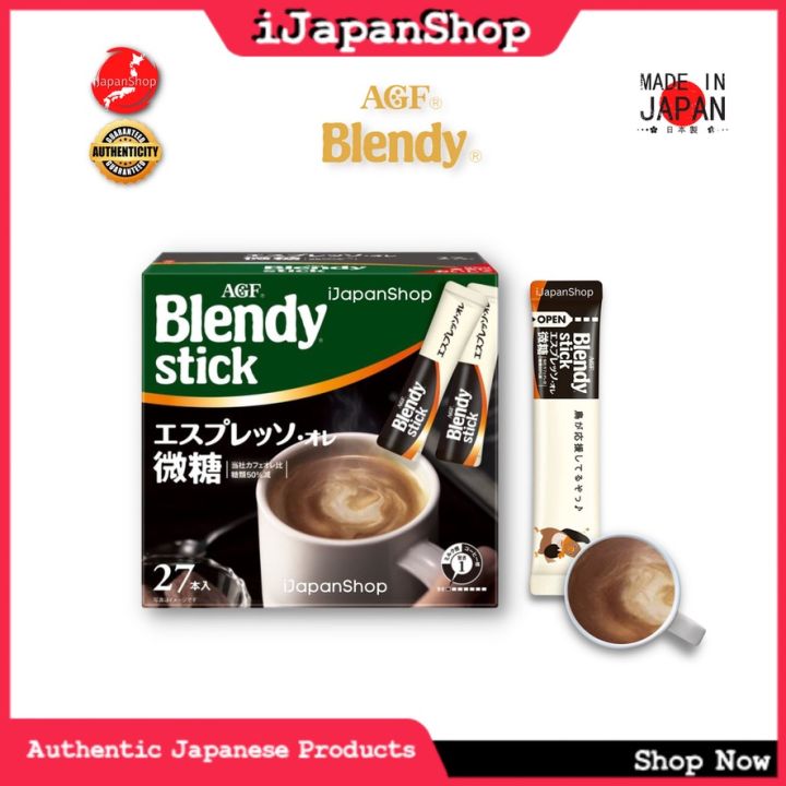 Japan Instant Coffee and Tea AGF Blendy 9g- Espresso 27 Sticks 7/2025 ...