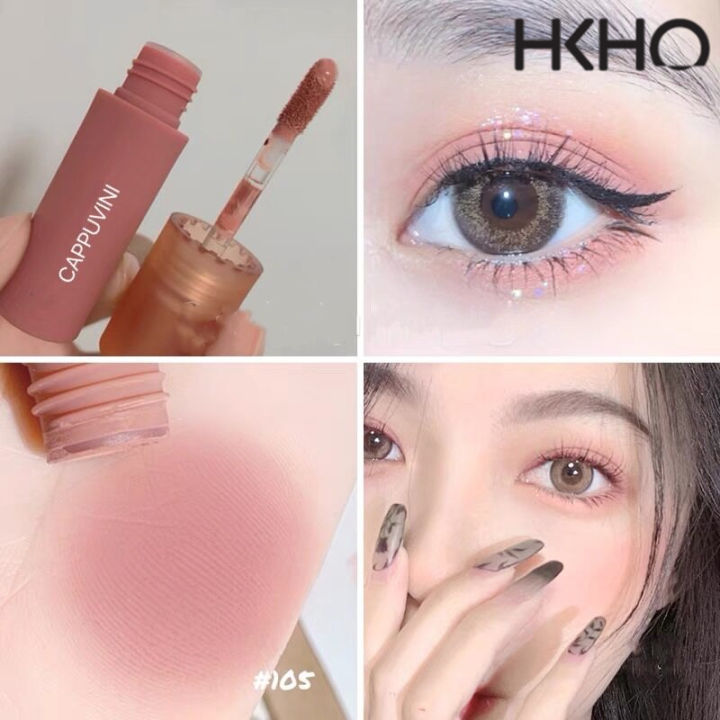 HKHO Vienna Rose Matte Velvet Blush Milk Tea Eye shadow Cute Pink Cheek ...