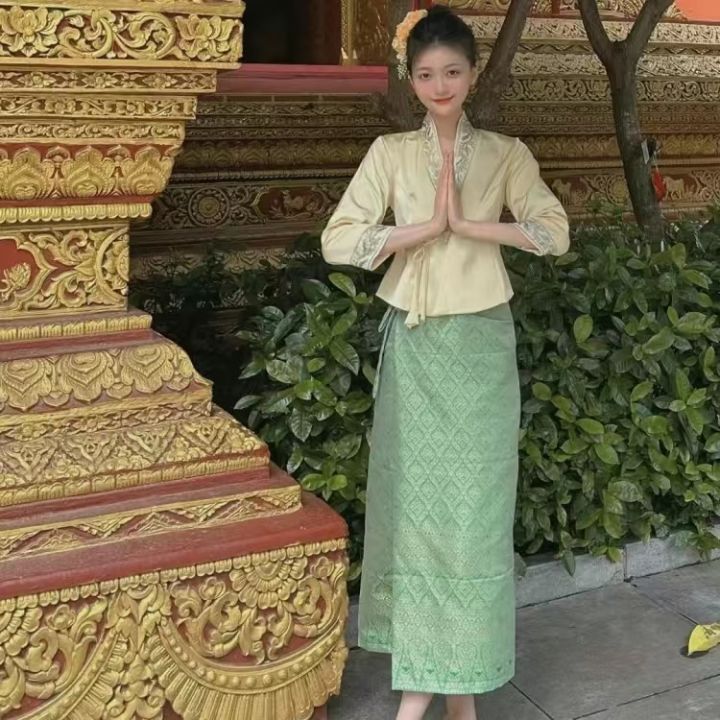 Women Dai Thai Traditional new Xishuangbanna clothing set national work ...