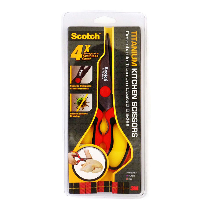 Scotch® KS-DTR Titanium Detachable Kitchen Scissors (Red) | Lazada ...