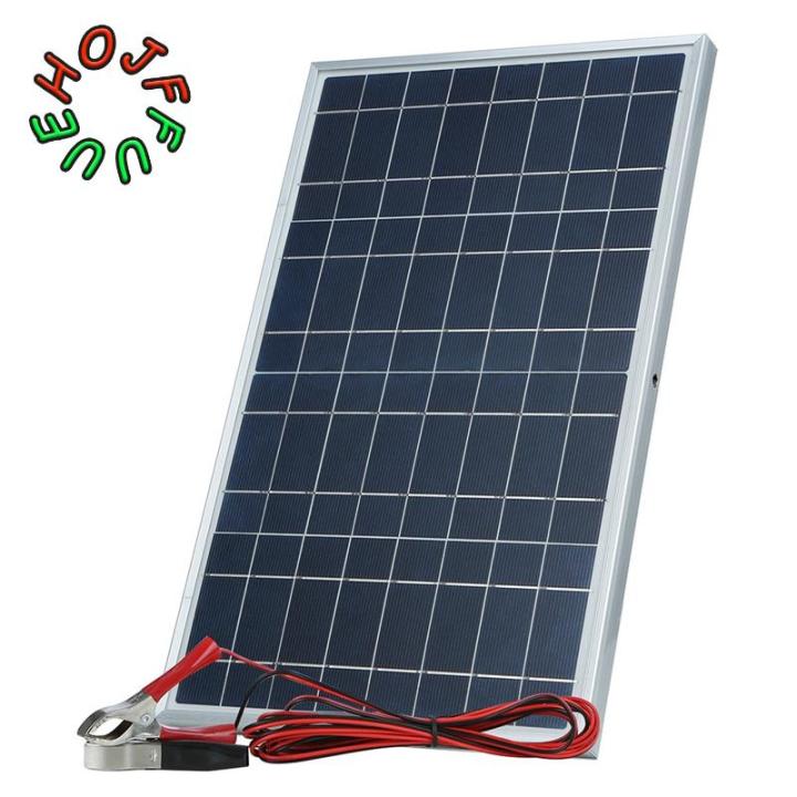 12V Solar Panel Kit Complete 30W Power Portable Outdoor Rechargeable ...