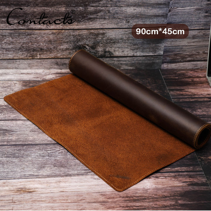 CONTACT'S Genuine Leather Office Desk Solid Color Mat Large Size ...