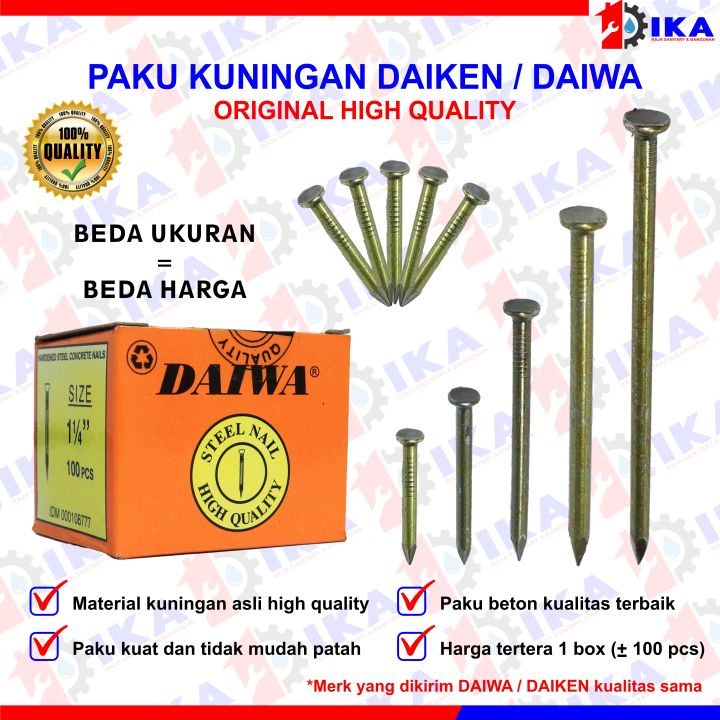 [ TERMURAH ] PAKU BETON DAIWA | PAKU BETON UKURAN 1 1/2 INCHI / 1 1/4 ...