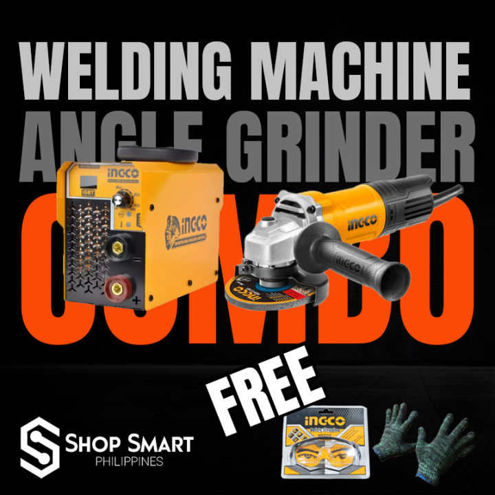 Ingco Combo Angle Grinder 950w plus Inverter Welding Machine 320A ...