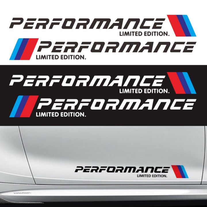 2pcs Car Stickers M Performance Limited Edition Side Door Reflective ...