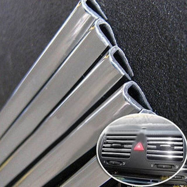 4 Meters Car-styling Plating Air Outlet Trim Strip Interior Air Vent ...