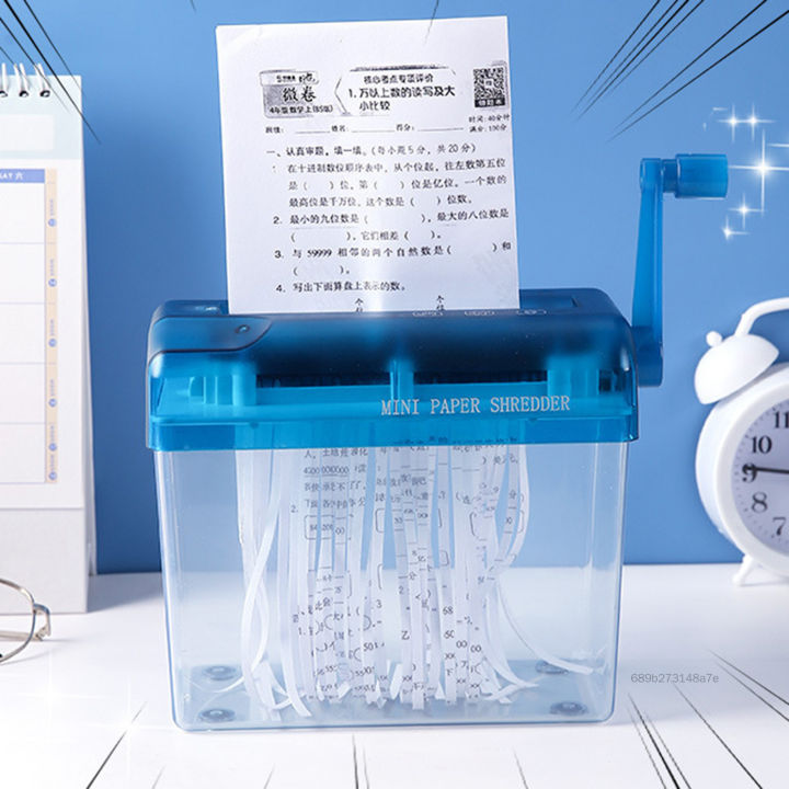 Portable Mini Hand Shredder Sturdy Durable Paper Shredder for Home ...