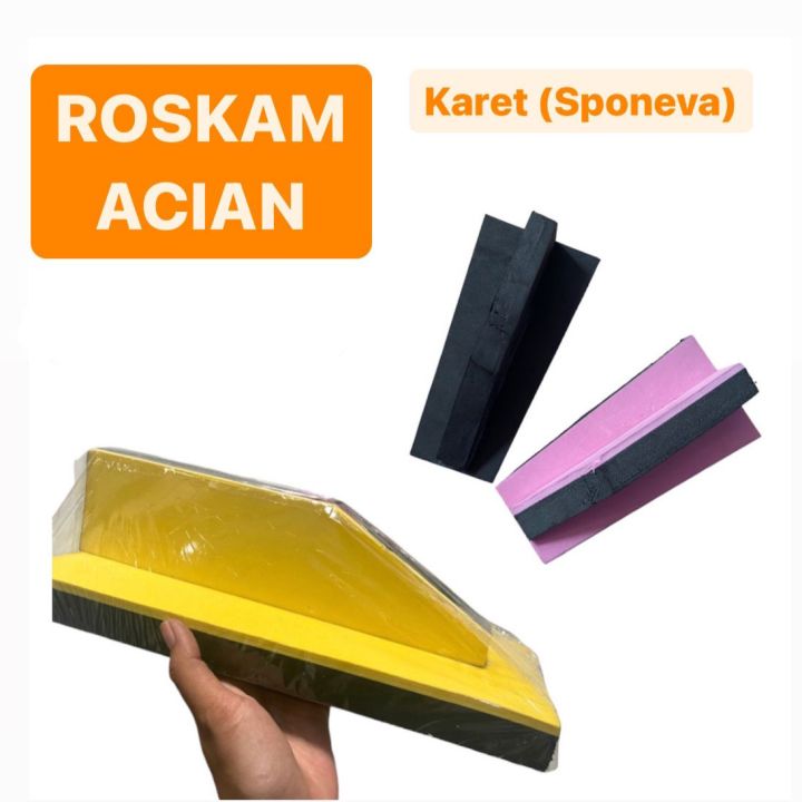 Ready Roskam karet spon uk 14cm penghalus acian raskam penggosok acian ...