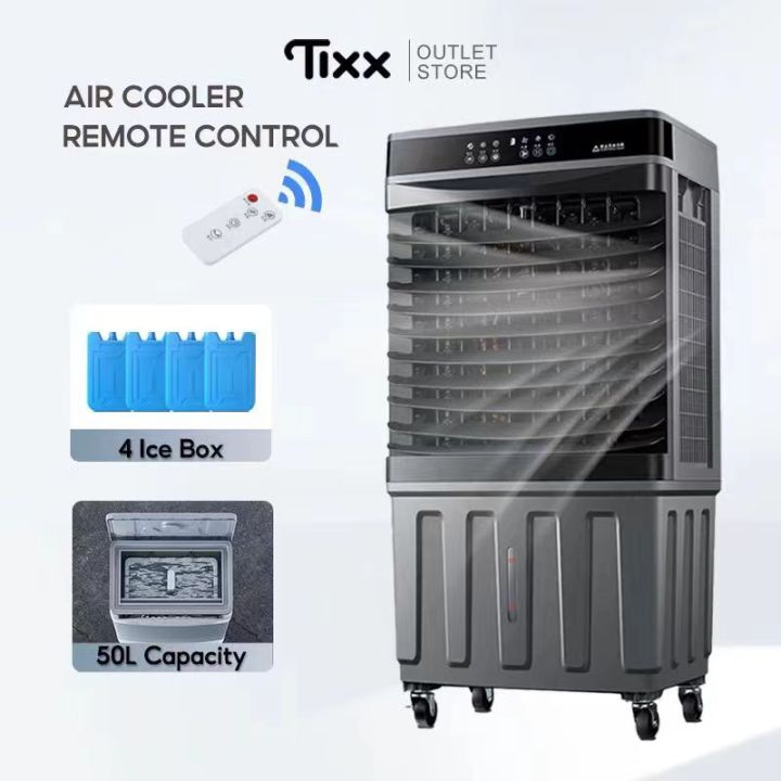 Tixx Air Cooler Fan Air Conditioner with Remote Control 50L | Lazada PH