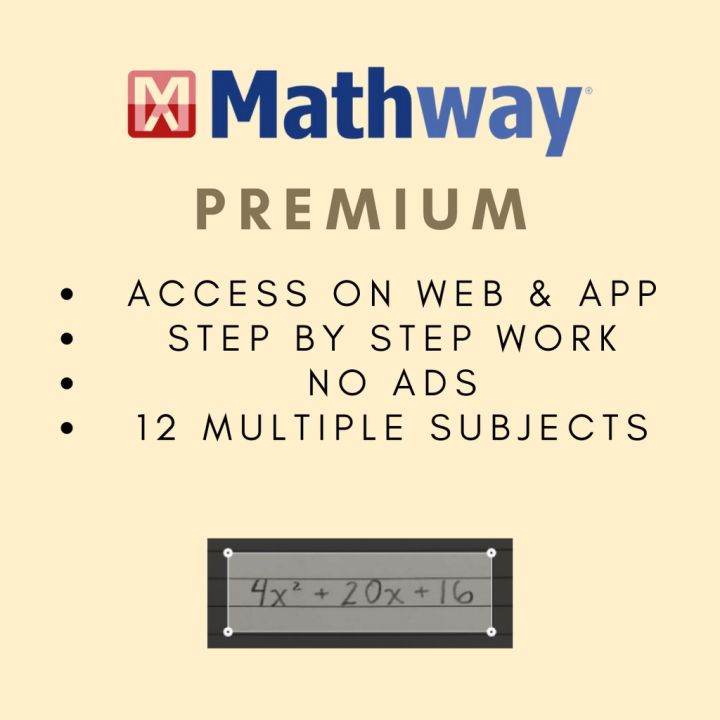 Mathway Premium Account | Math Solver | Scan and Solve Math Questions ...