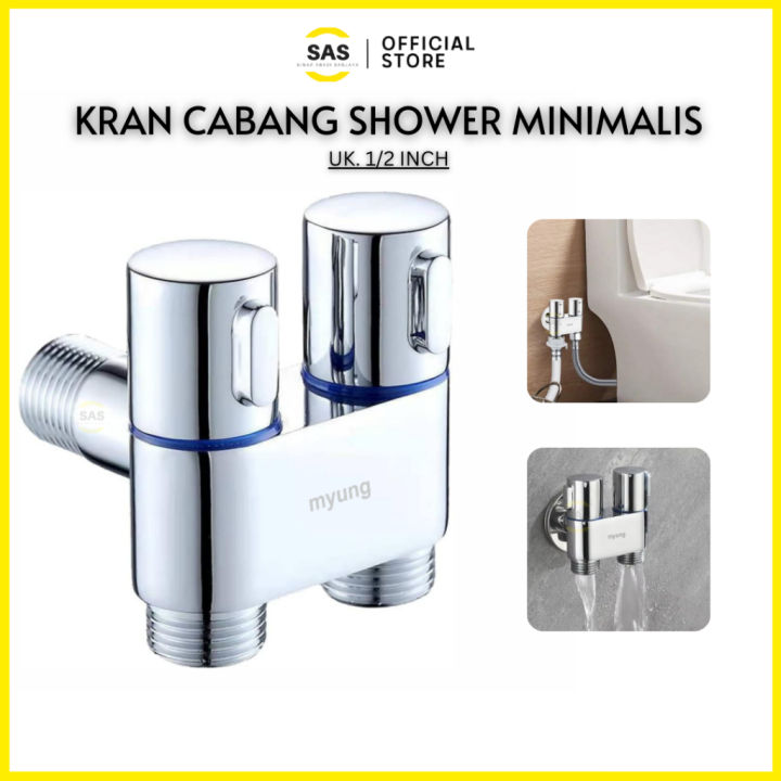 [SAS] Kran Cabang Shower Minimalis Double Stop Kran Myung / Kran Shower ...