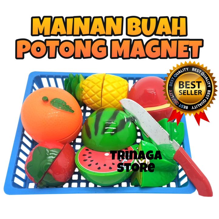 (COD) Mainan Anak Buah Potong Magnet / Mainan Buah Buahan / Mainan ...