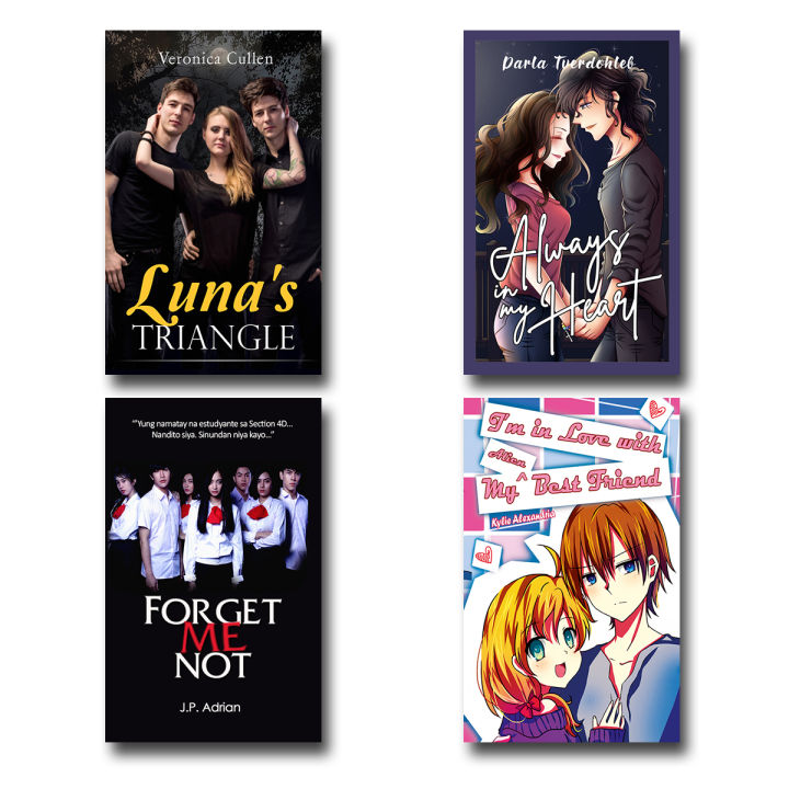Bundle of 4 Tagalog Wattpad Books: Luna's Triangle, Forget Me Not ...
