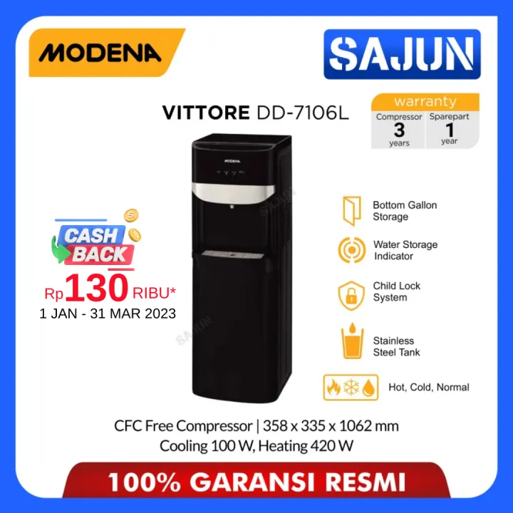 Modena Water Dispenser VITTORE DD 7106L Dispenser Air Galon Bawah ...