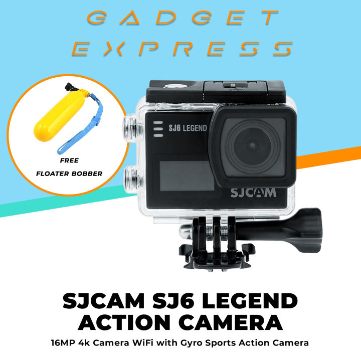 SJCAM SJ6 Legend 4K Wifi Action Camera with Free Bobber Floater Yellow ...