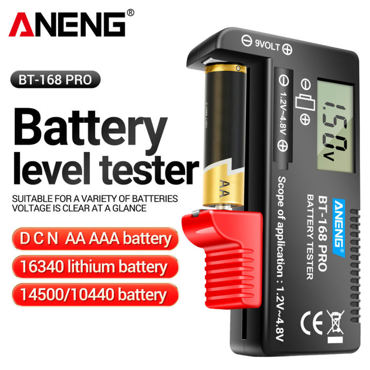 ANENG AN-168 POR Digital Lithium Battery Capacity Tester Checkered load ...