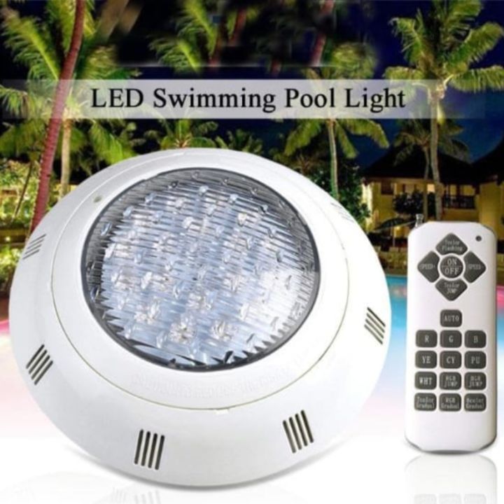 LED Swimming Pool Light 30cm + Remote Control RGB 12V/24W | Lazada.co.th