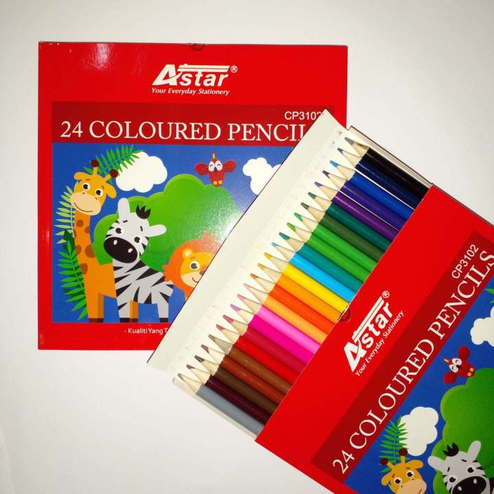 Astar Colour Pencils 24 Long (CP3102) | Lazada