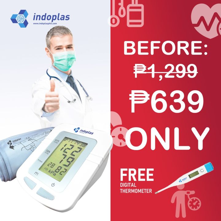 Indoplas BP105 USB Powered Automatic Blood Pressure Monitor, Easy to ...