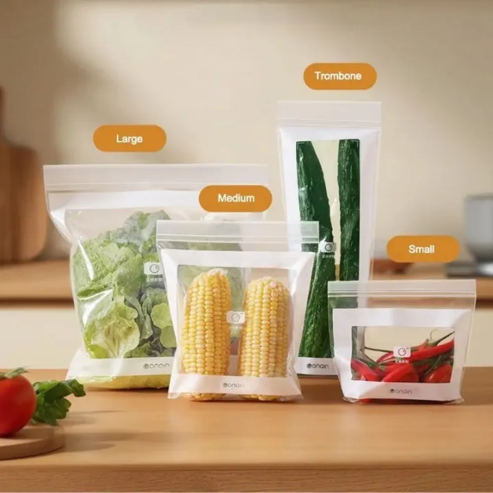 15/20pc Sealed Fresh-keeping Bags for Fruit Vegetable Transparent ...